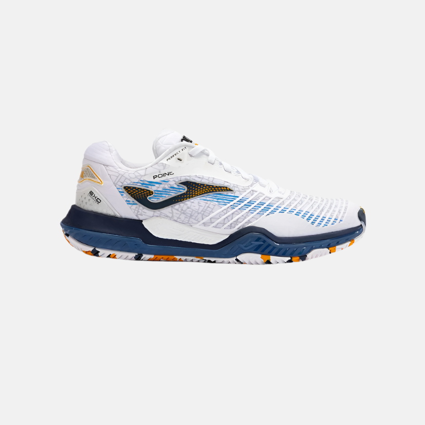 Joma Point Men 24 Hard Court Shoes – White/Blue – Gambol