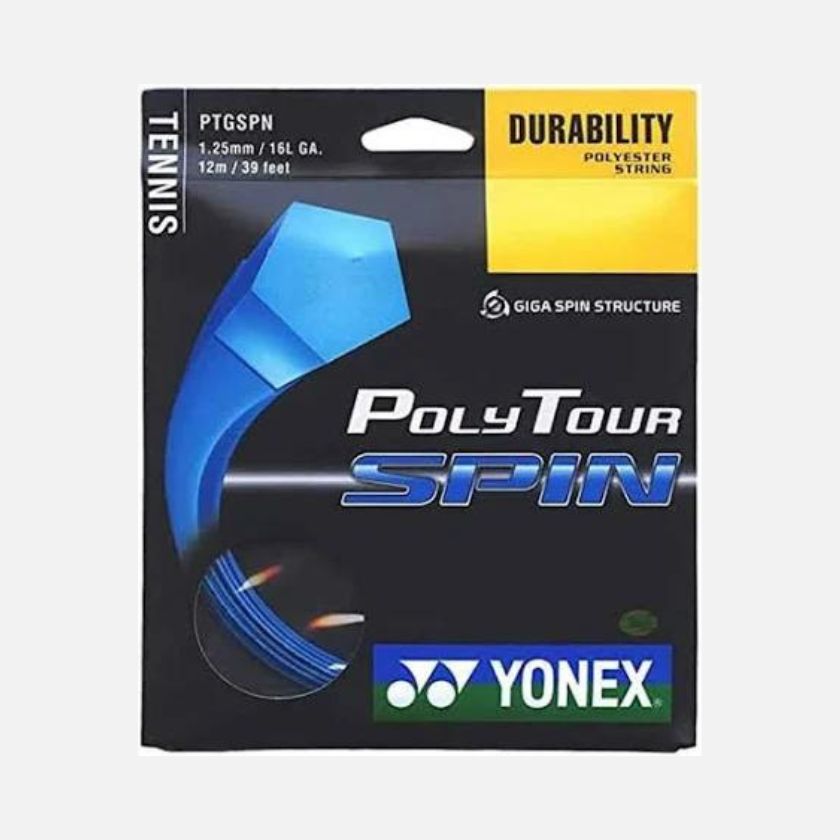 Yonex Poly Tour Spin 12M Tennis String -Cobalt Blue – Gambol
