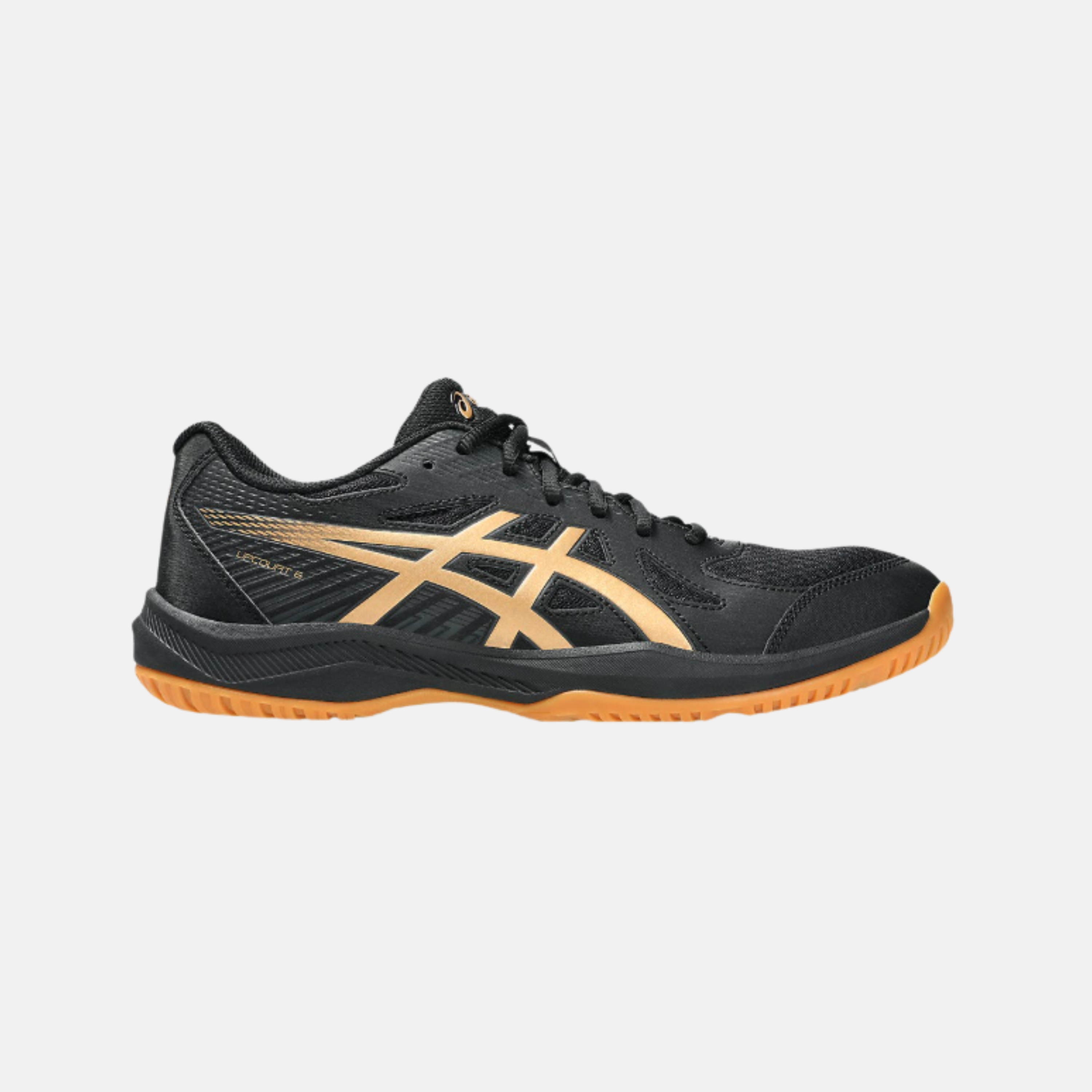 Asics UPCOURT 6 Men’s Indoor Court Shoes – Black/Pure Gold – Gambol